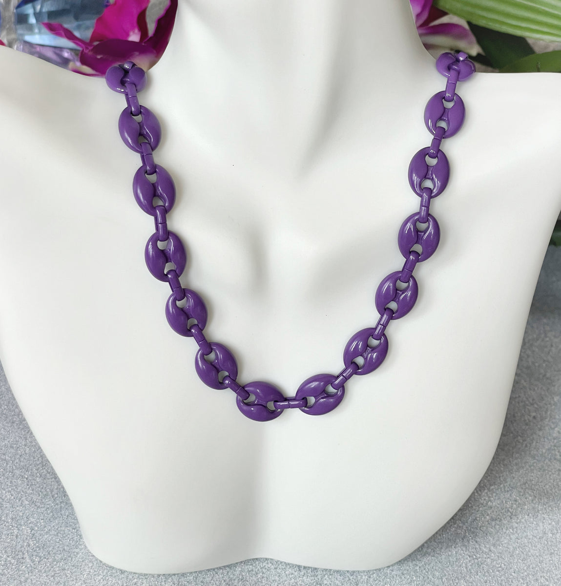 The Purple Chunk Chain Necklace – SophiaRene Boutique